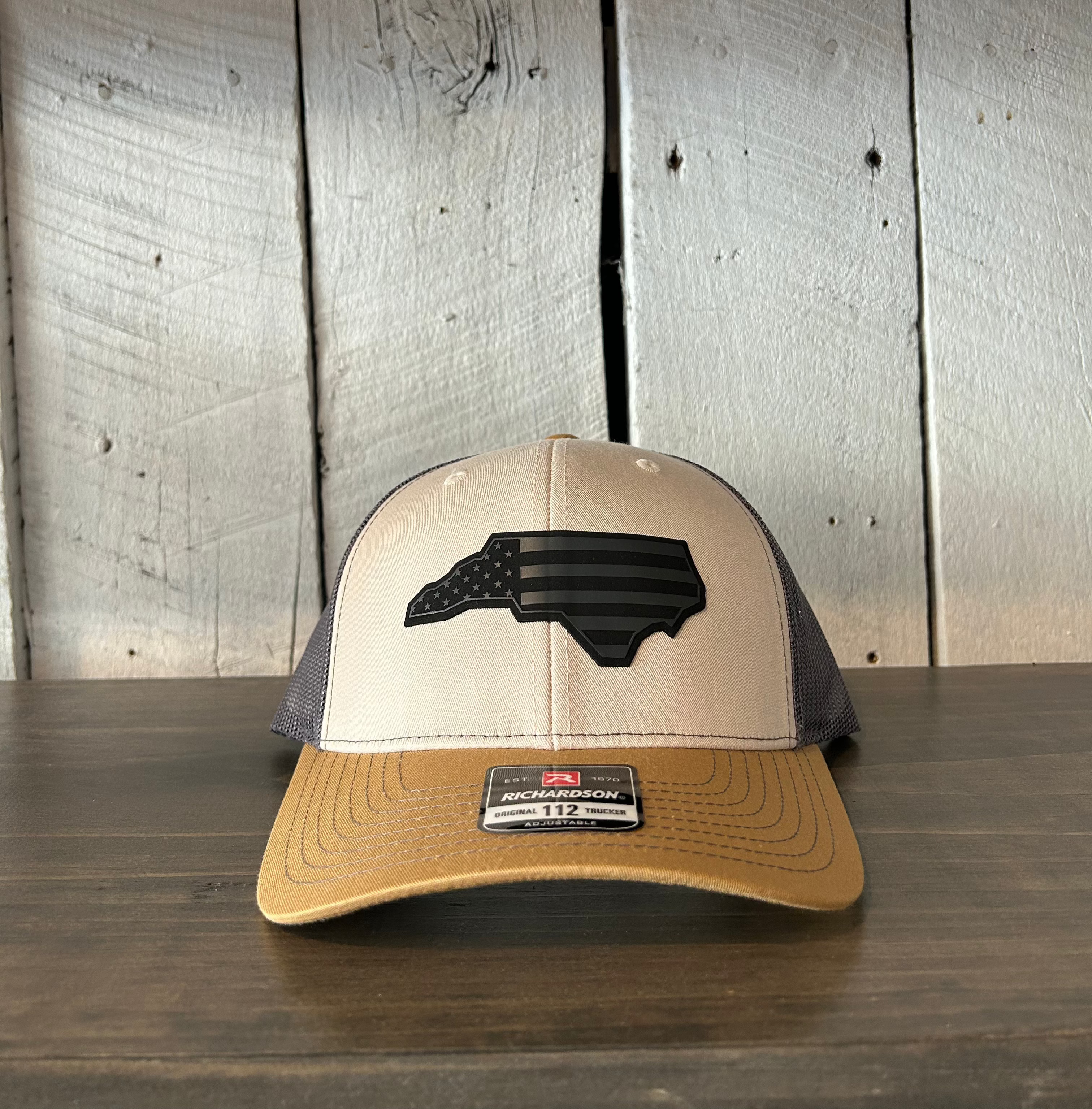 Flag Patch Hat - White and Gray – Cotton Gin Outfitters